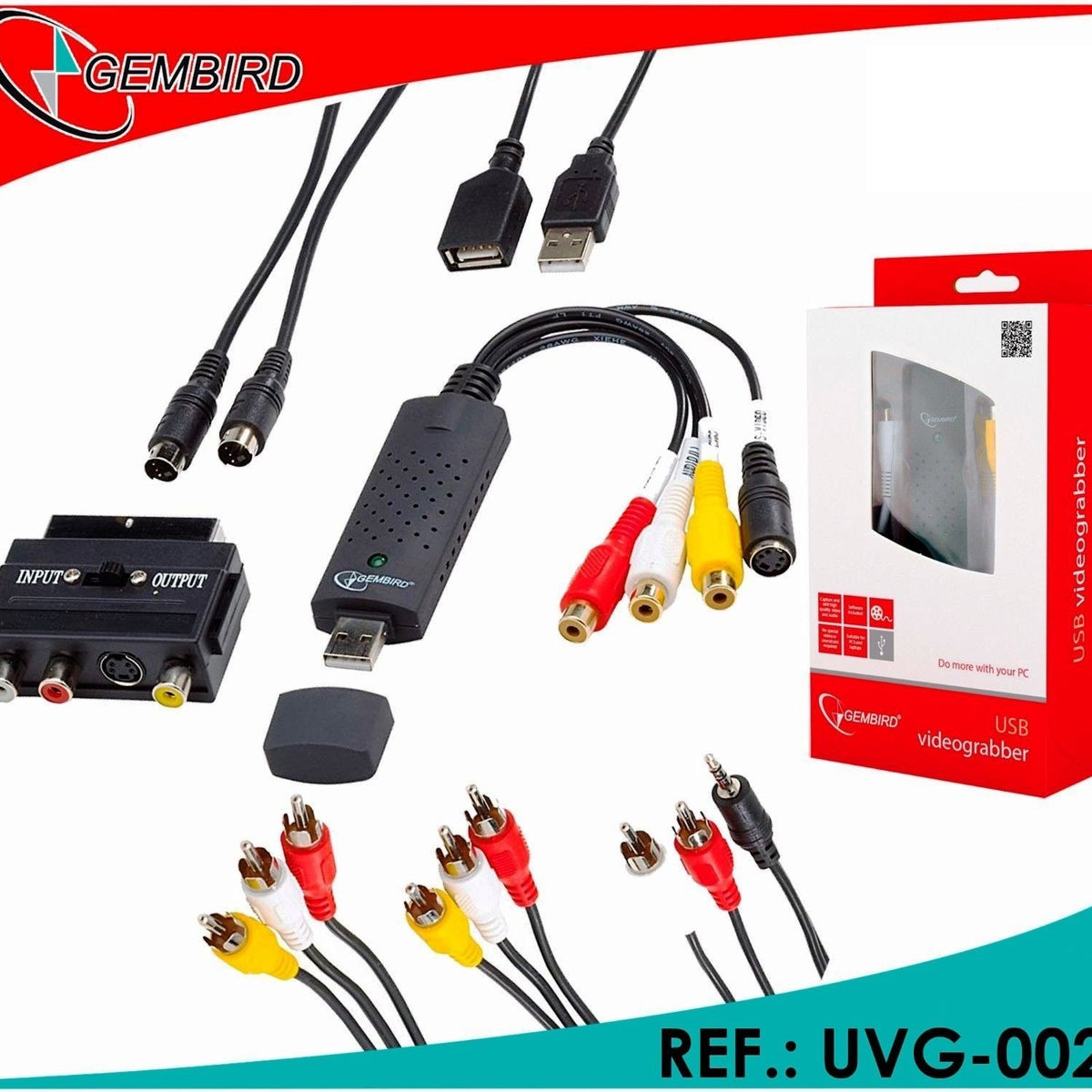 Capturadora Gembird Vídeo USB UVG-002 - Easycap – Multishop.pt