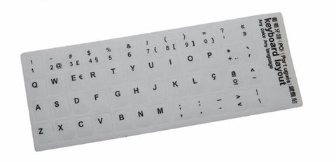 Stick Letras Autocolantes para Teclado Layout Português - Letra PRETA ...